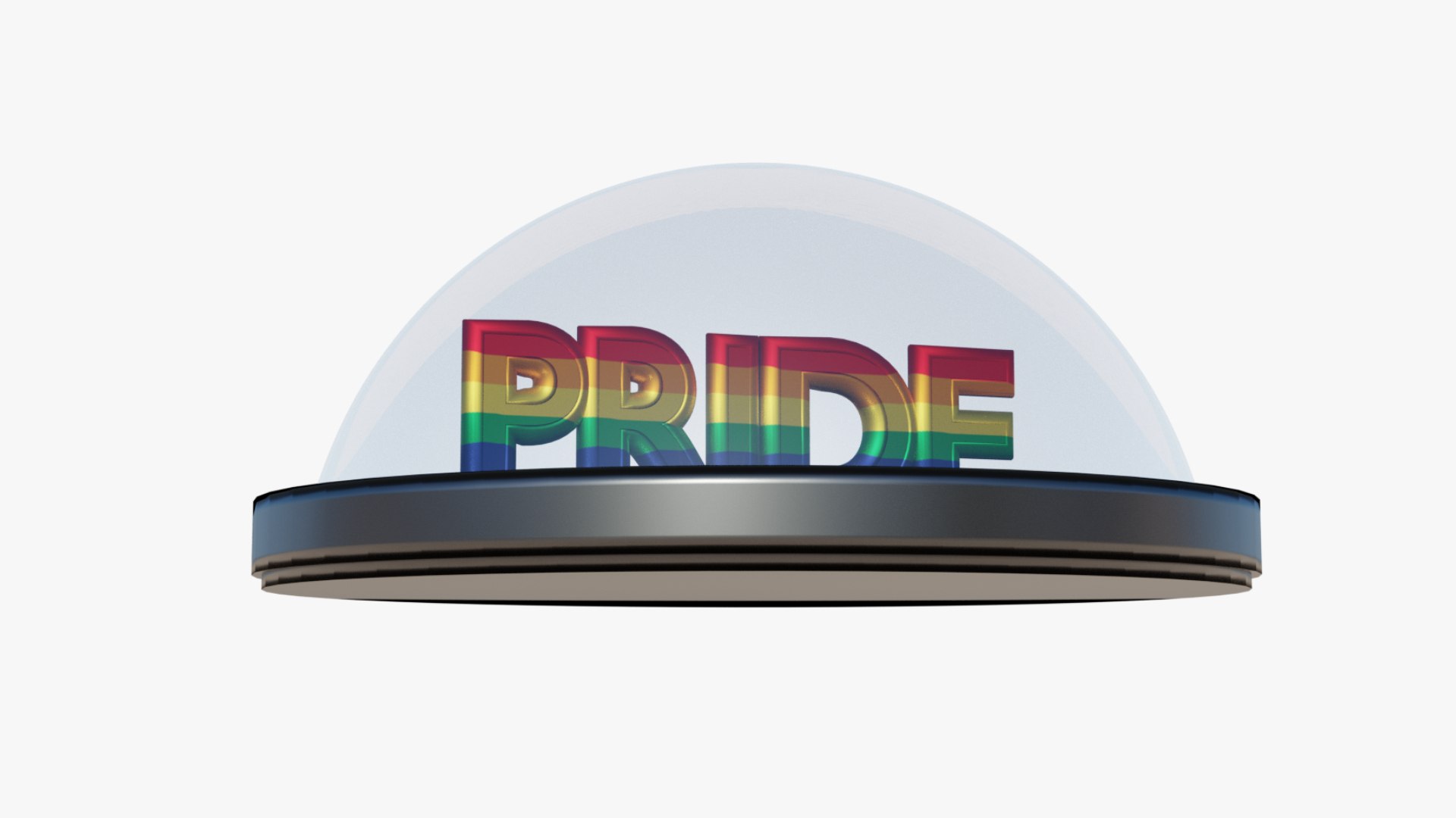 LGBT Pride In A Glass Dome - Metallic 3D Model - TurboSquid 1892450