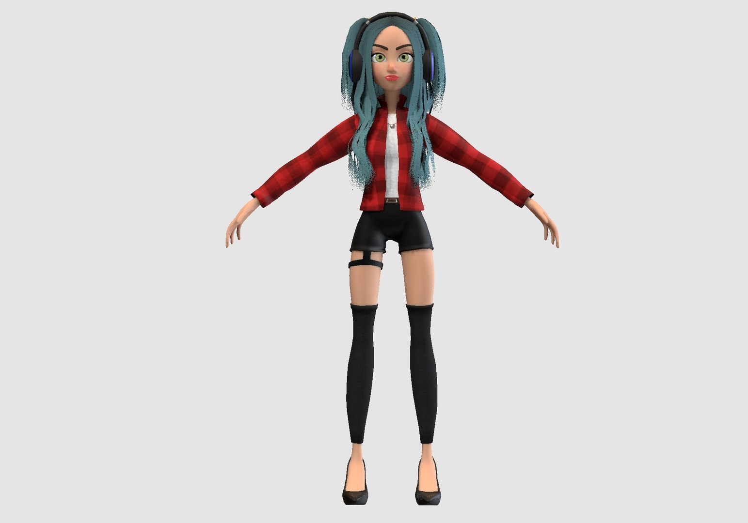 3D gaming cool girl - TurboSquid 1913623