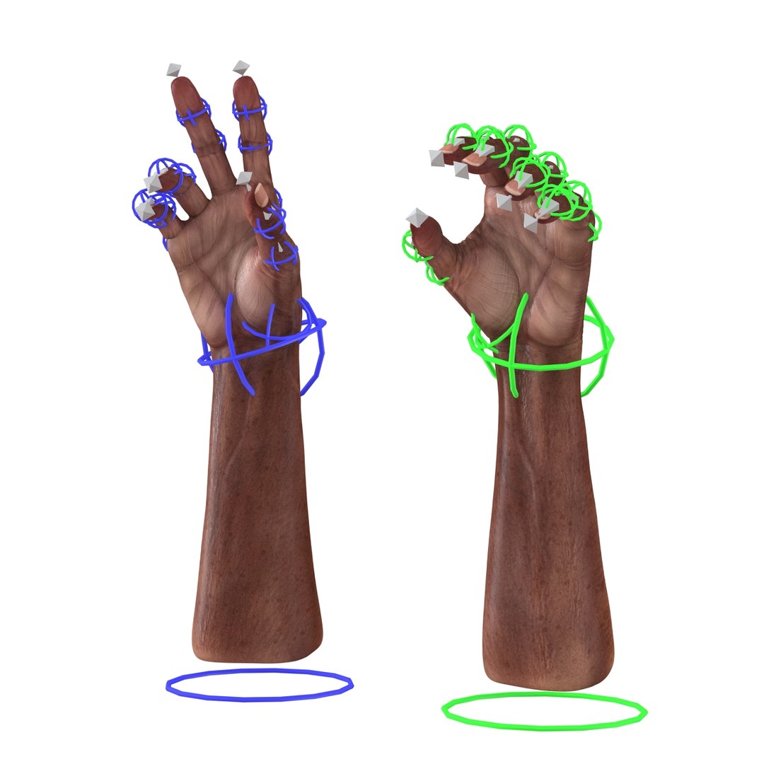 Rigged Man Hands 3D Model - TurboSquid 1196052