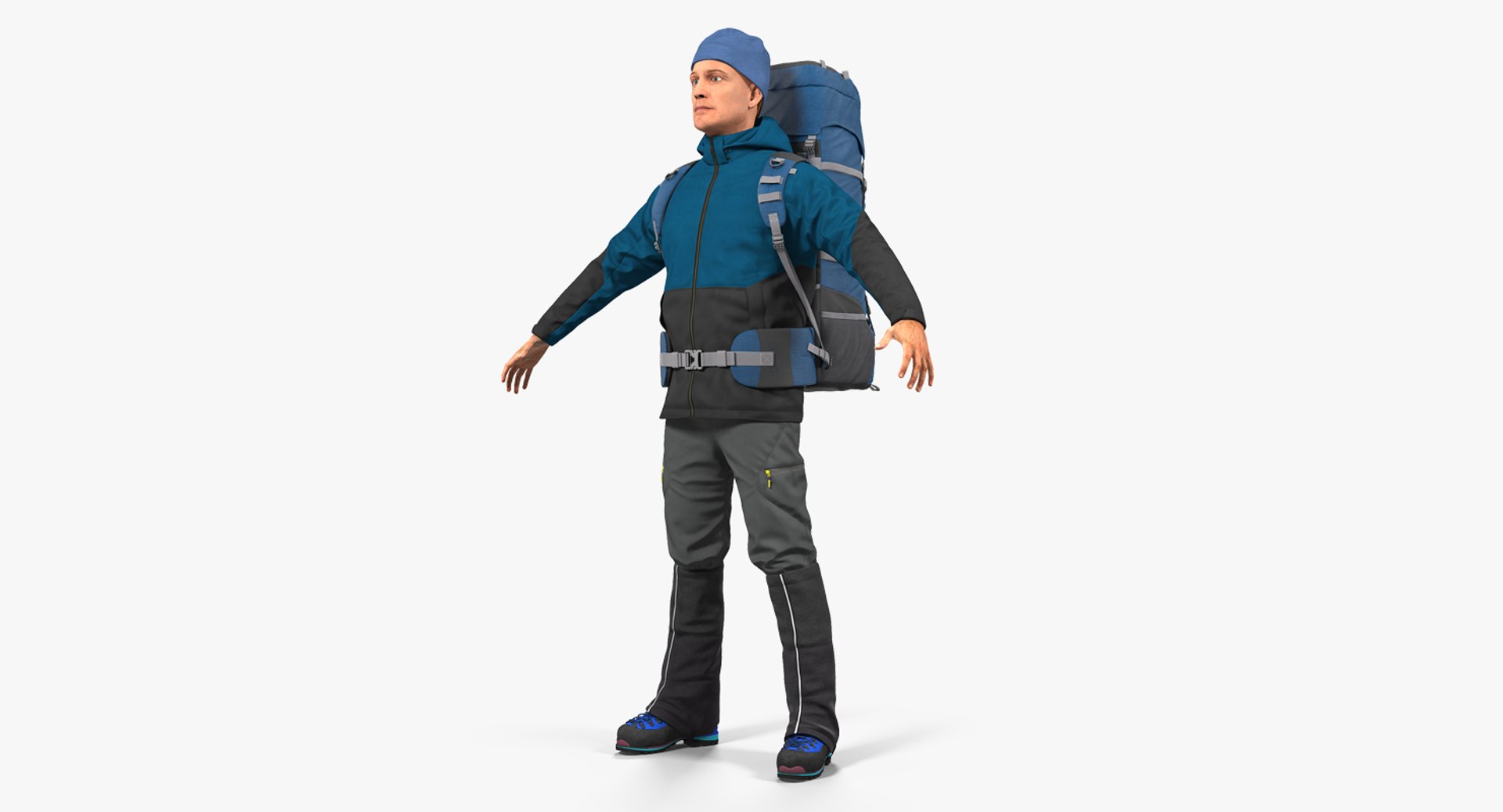 Winter Hiking Clothes Men 3D Model - TurboSquid 1268645