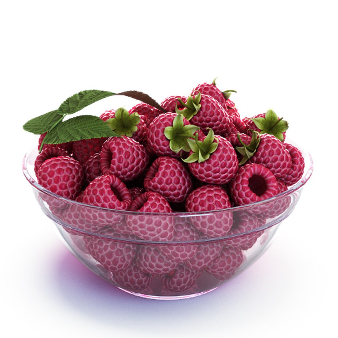 Raspberry Plate 3d Model