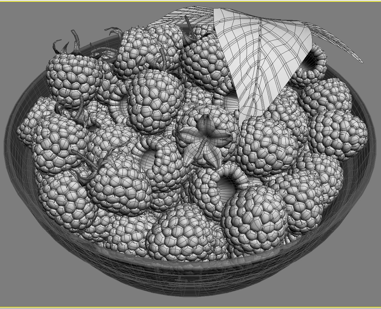 Raspberry Plate 3d Model