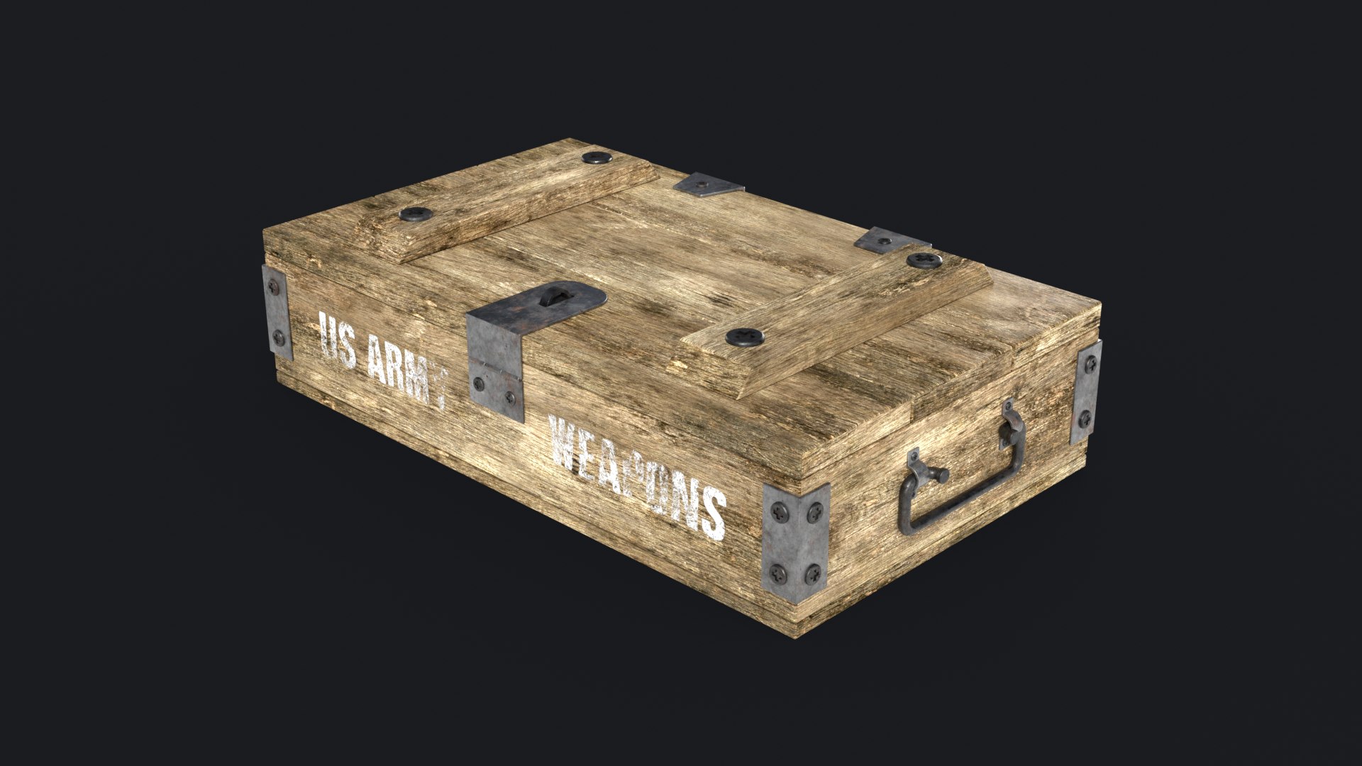 WOODEN ARMY CRATE Model - TurboSquid 1976293