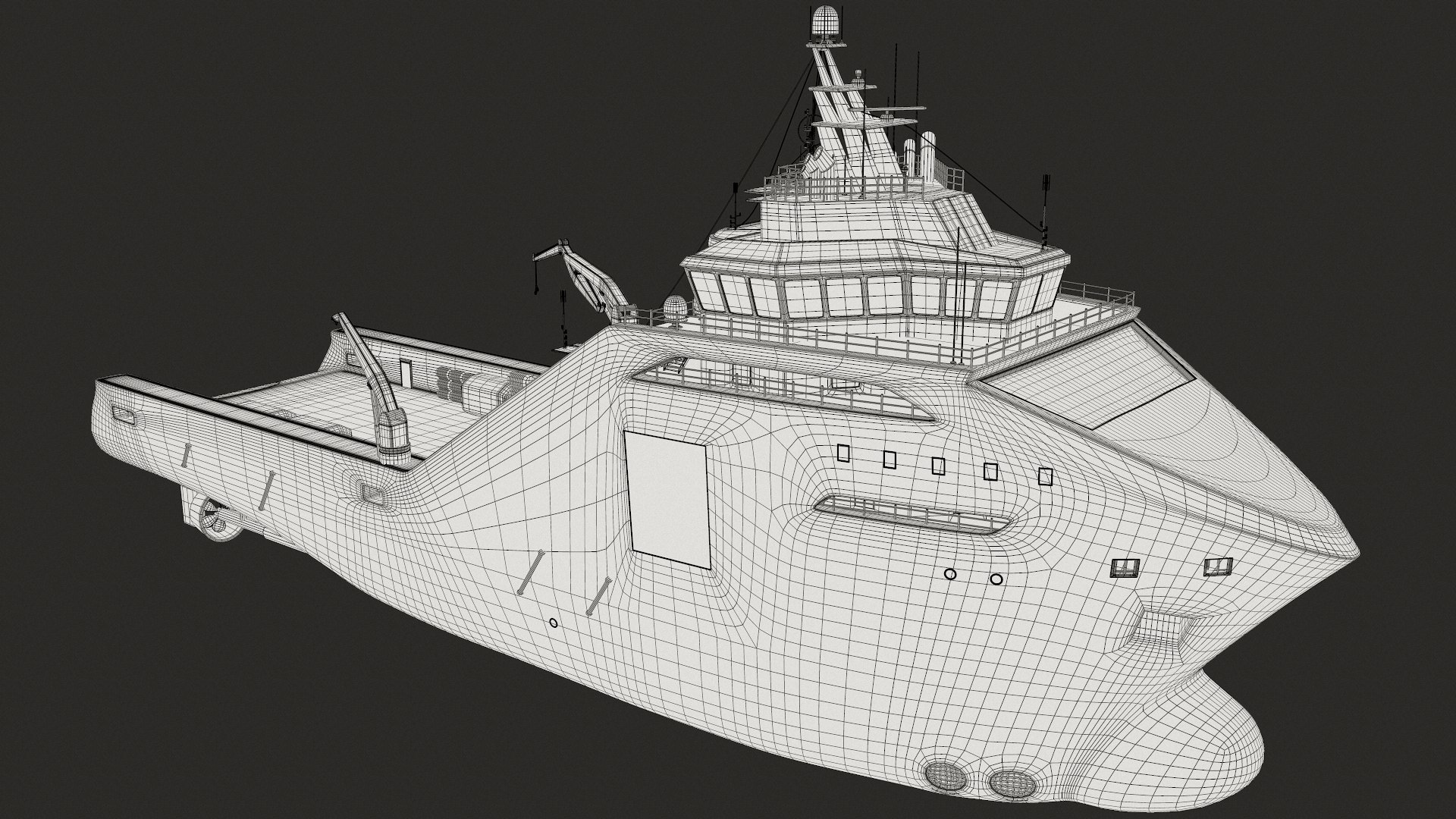 Platform supply vessel sandefjord 3D model - TurboSquid 1619155