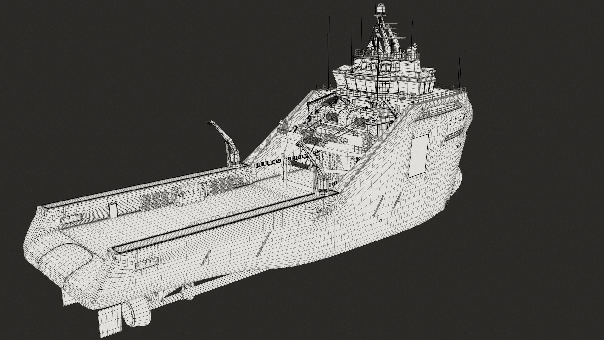 Platform supply vessel sandefjord 3D model - TurboSquid 1619155