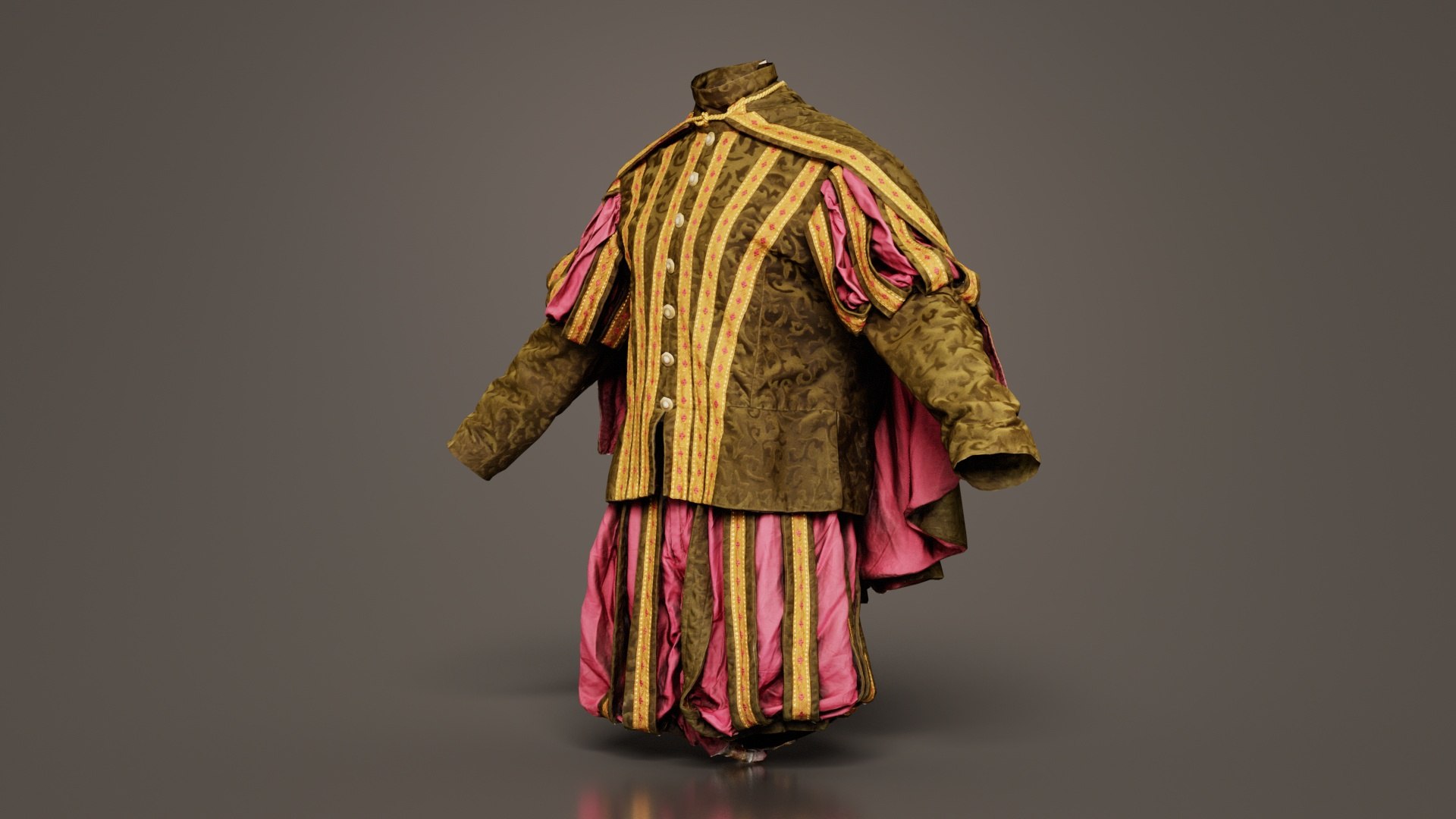 Triangle Decorated Historic Costume Cape Remastered Model - TurboSquid ...