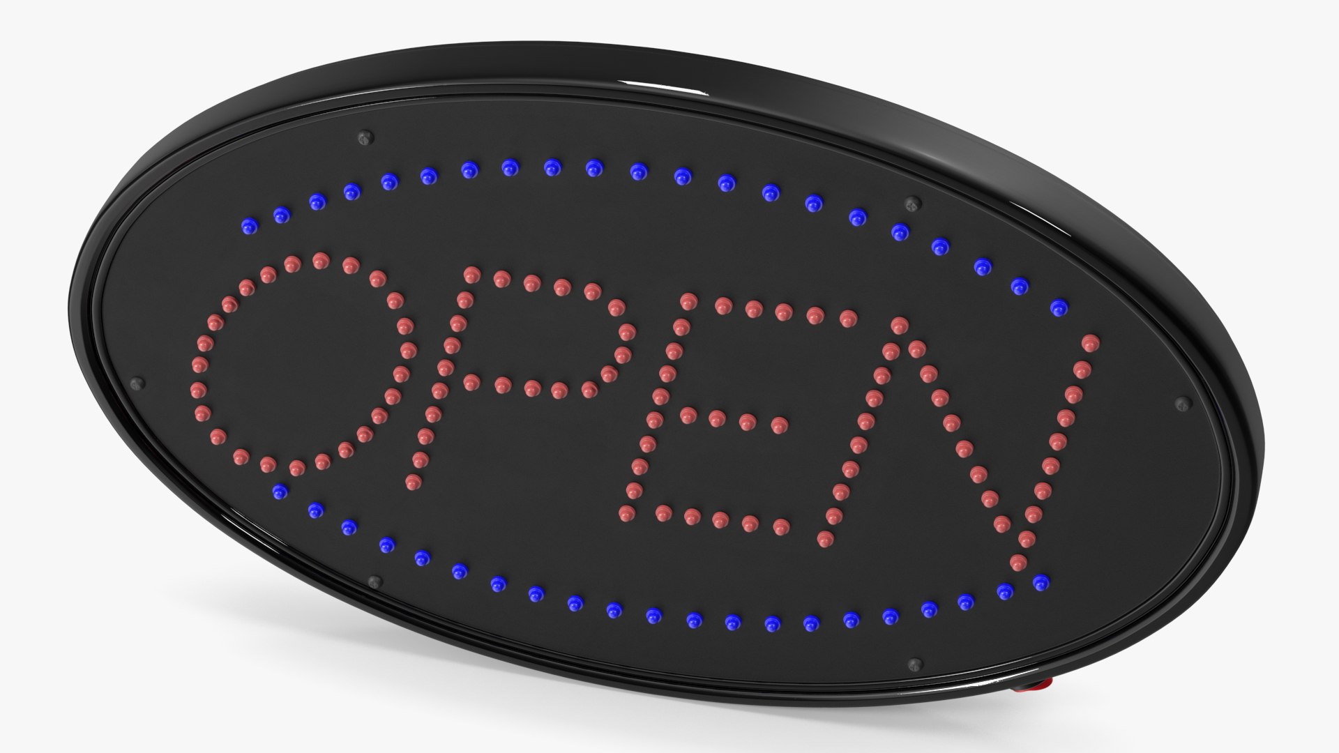 Oval LED Light Business Sign Open OFF 3D - TurboSquid 2108564