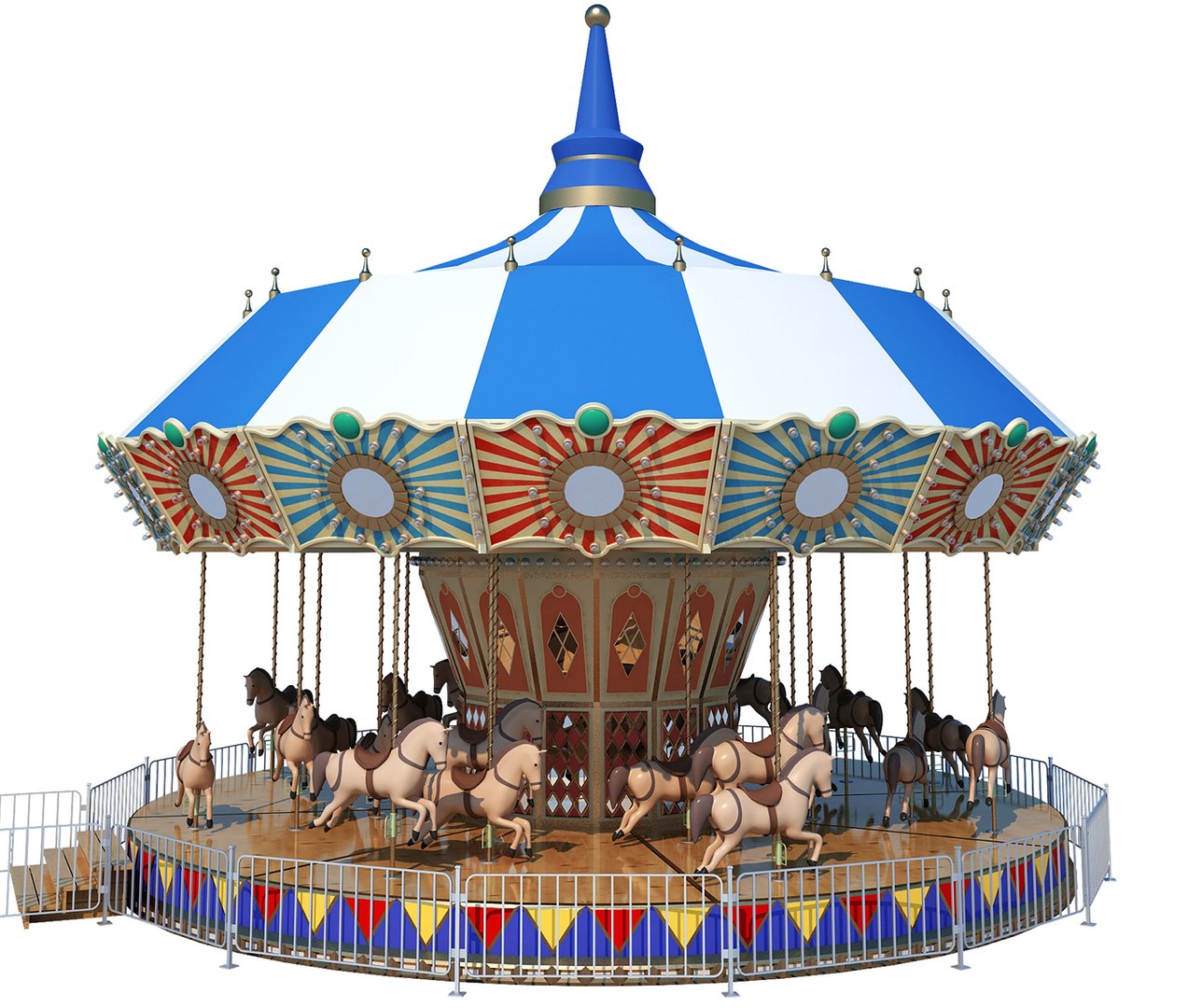 Carousel Toys Horse Model - TurboSquid 1638149