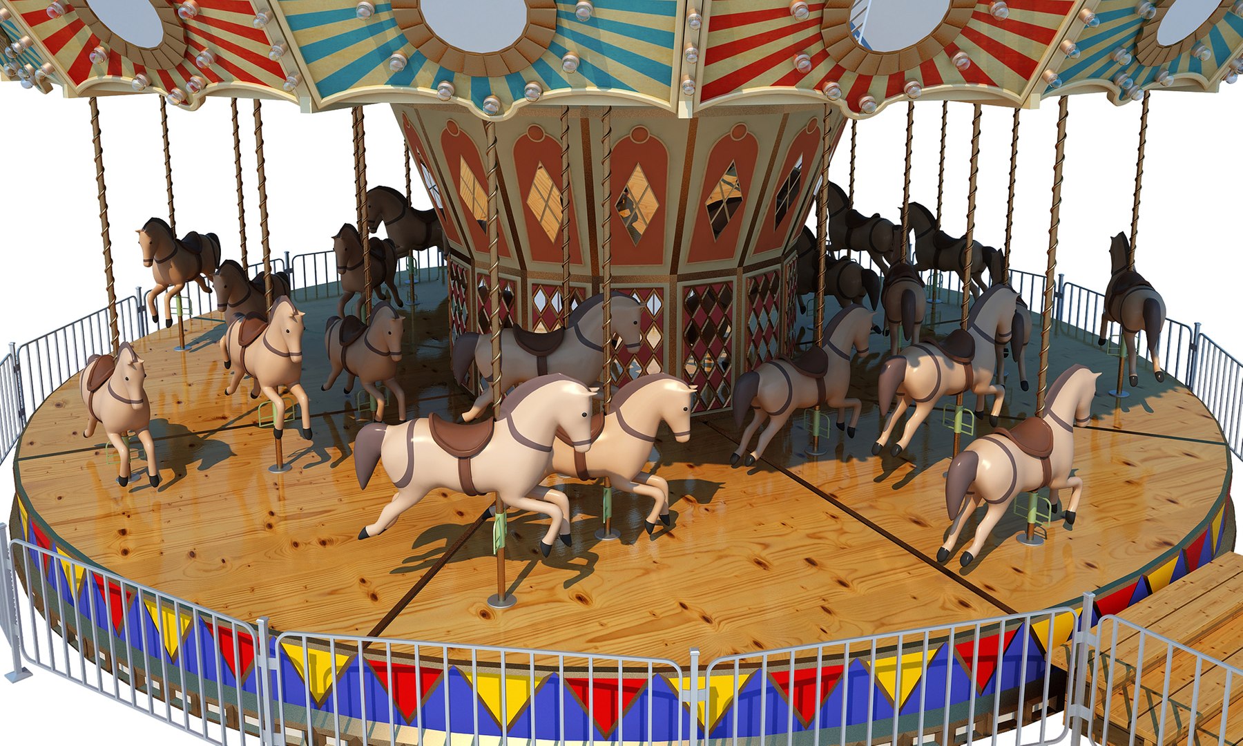 Carousel Toys Horse Model - TurboSquid 1638149
