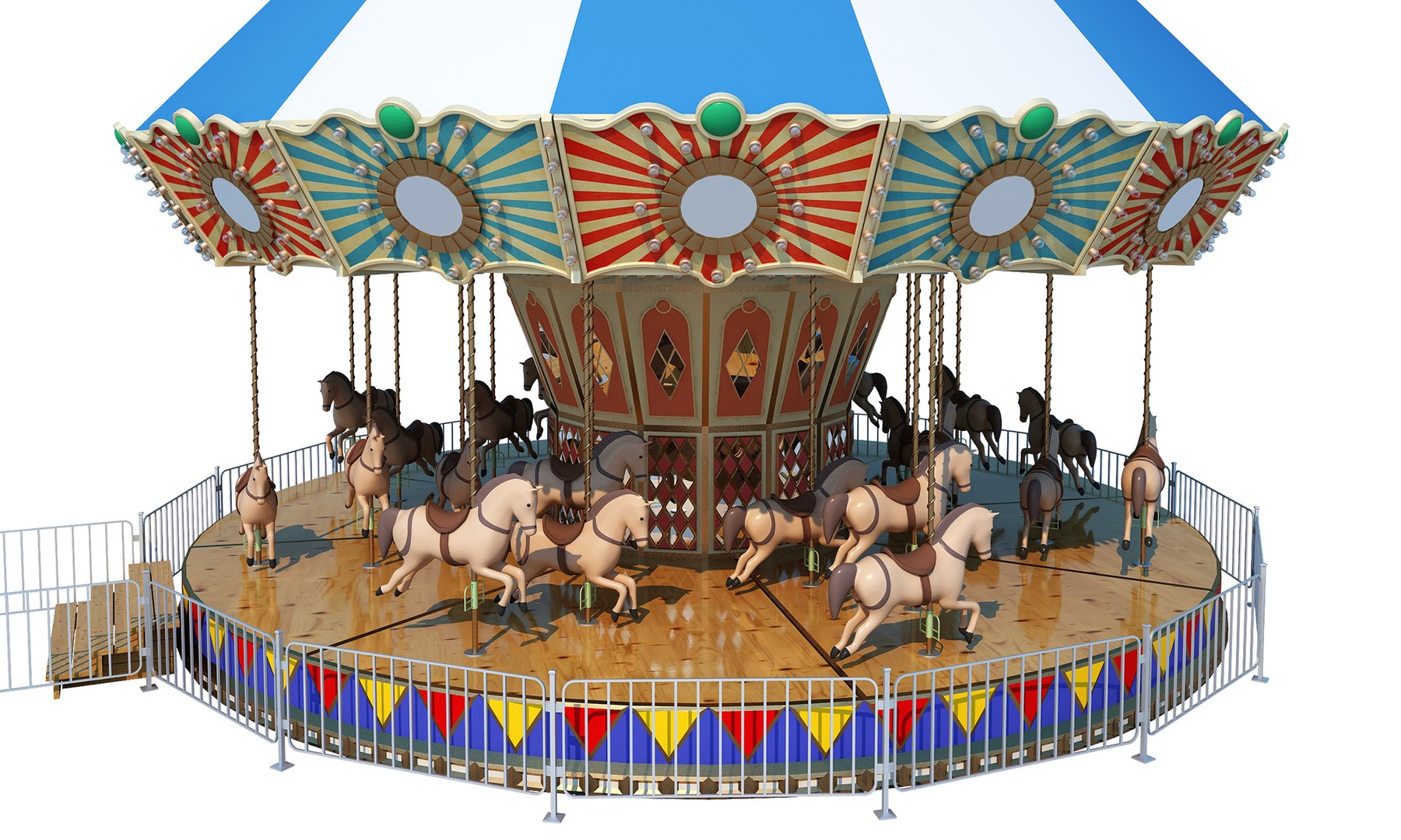 Carousel Toys Horse Model - TurboSquid 1638149