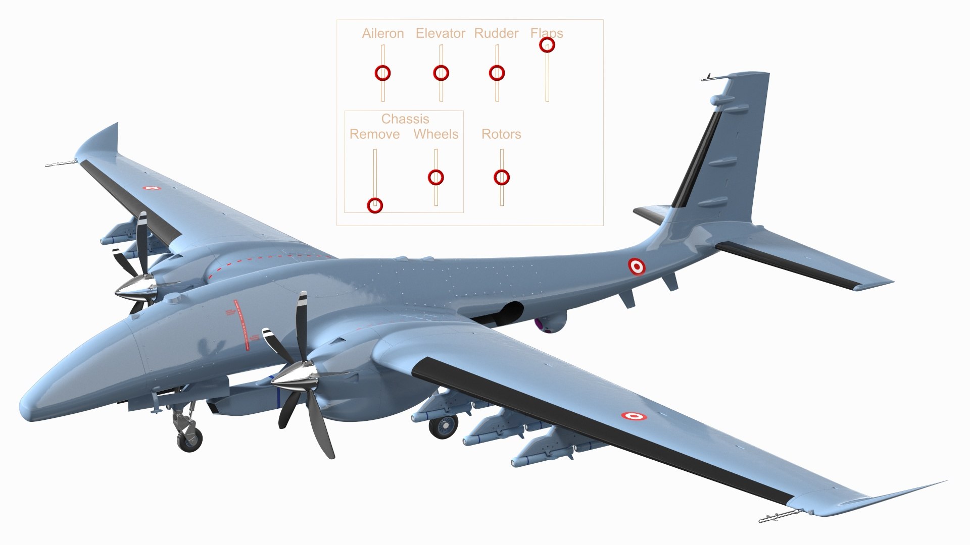 3D Model Tactical Aerial Combat Drone Rigged - TurboSquid 2137116