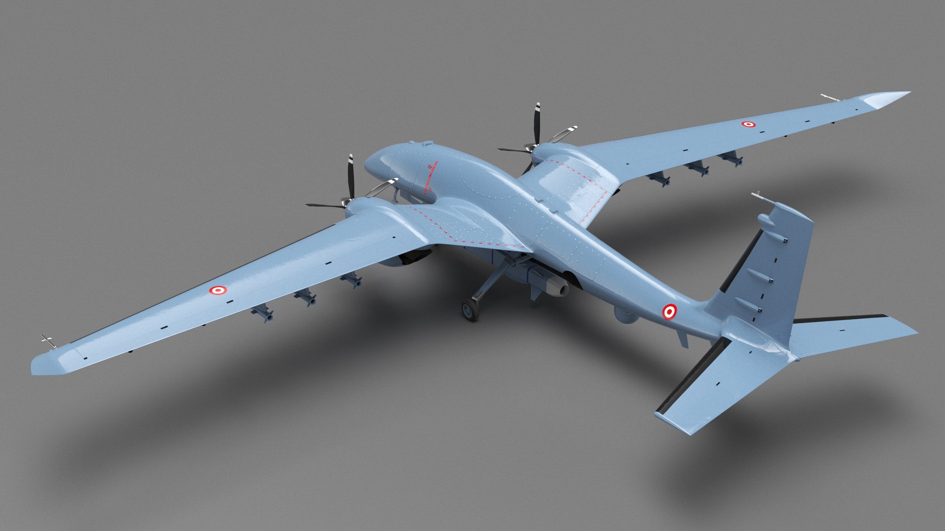 3D Model Tactical Aerial Combat Drone Rigged - TurboSquid 2137116