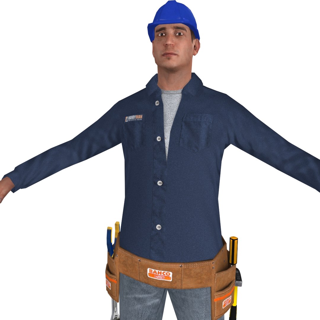3d max workers man
