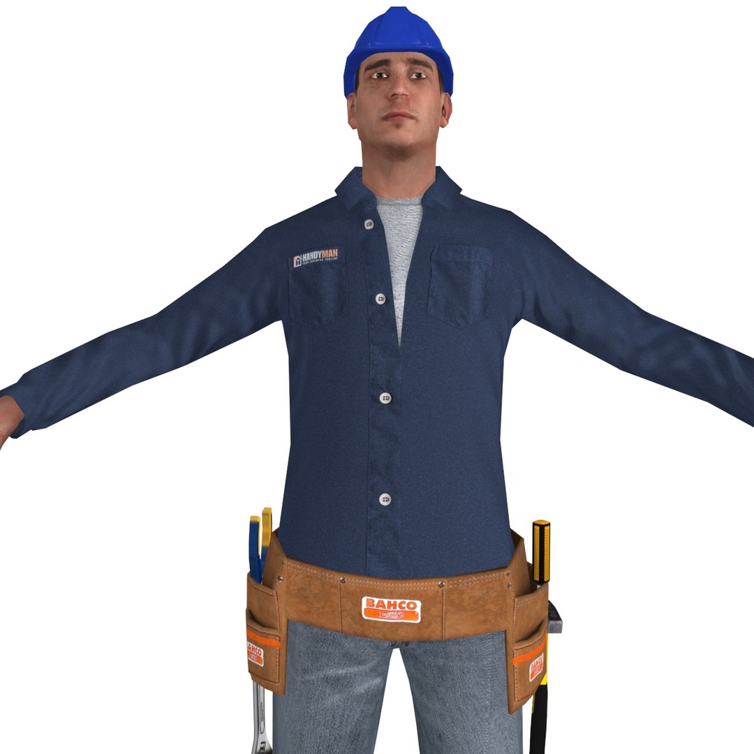 3d max workers man