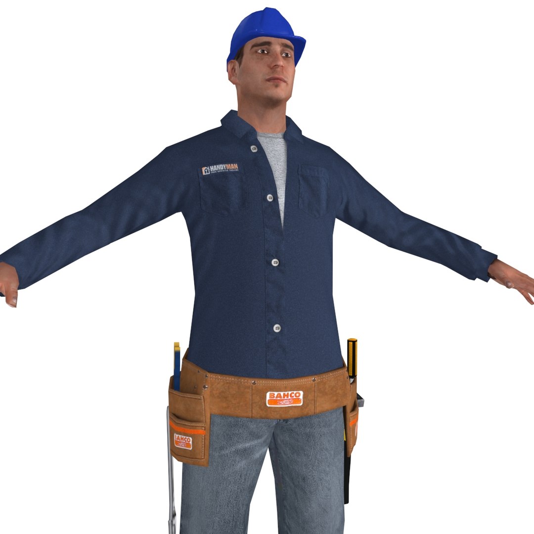 3d max workers man