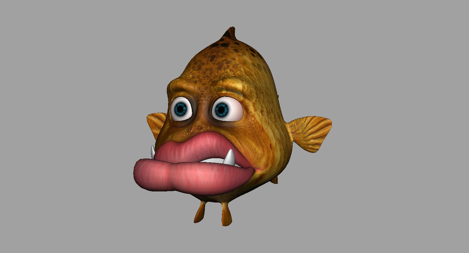 3D Villon Fish Cartoon Rig - TurboSquid 1538962