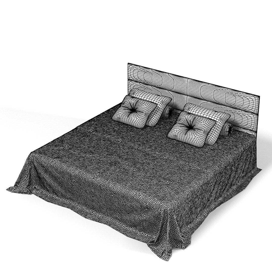 Double Bed 3d Model