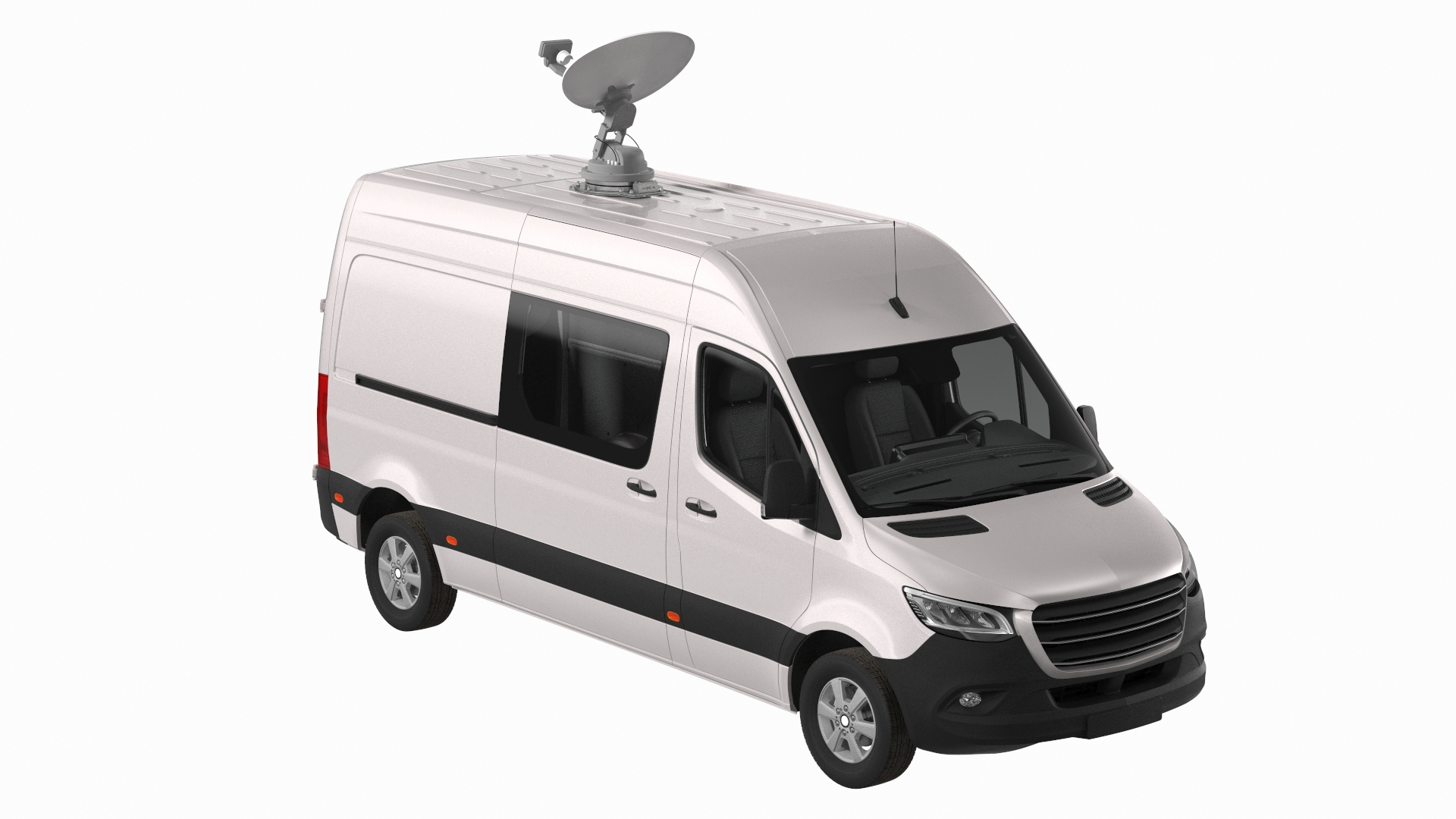 Van with Satellite Dish Antenna 3D model - TurboSquid 1813905