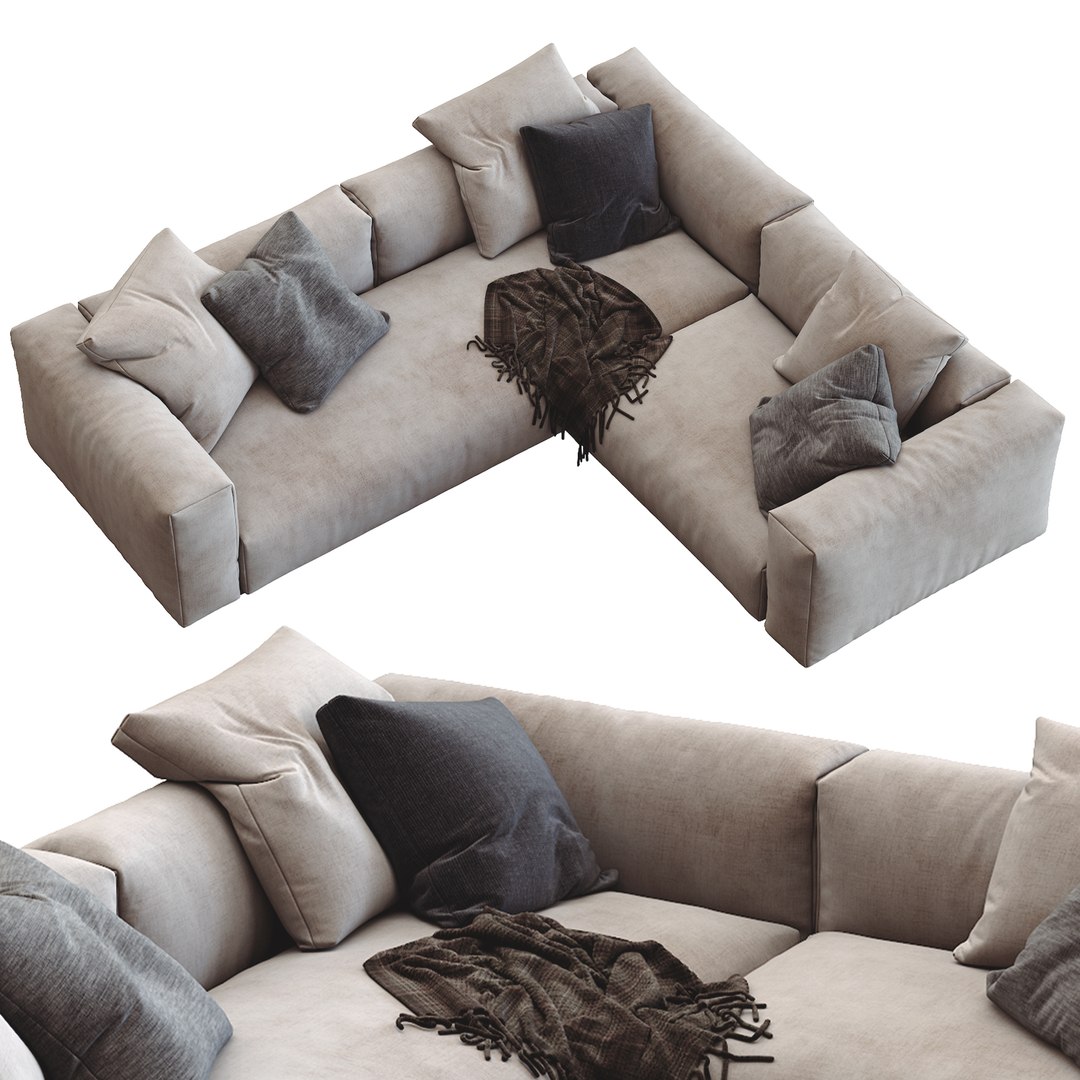 Flexform Sofa Lario 3D Model - TurboSquid 1568708