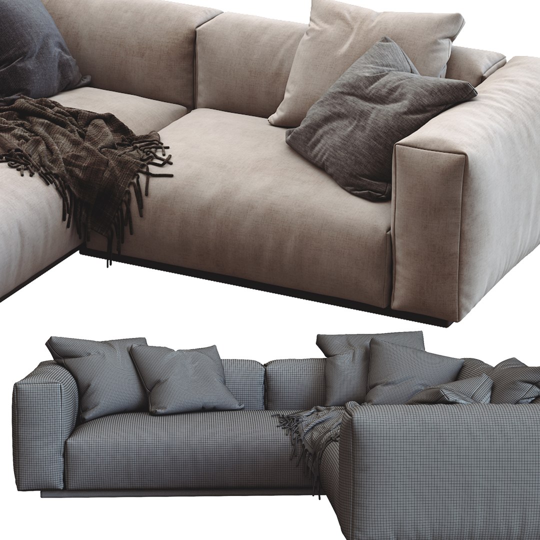 Flexform Sofa Lario 3D Model - TurboSquid 1568708