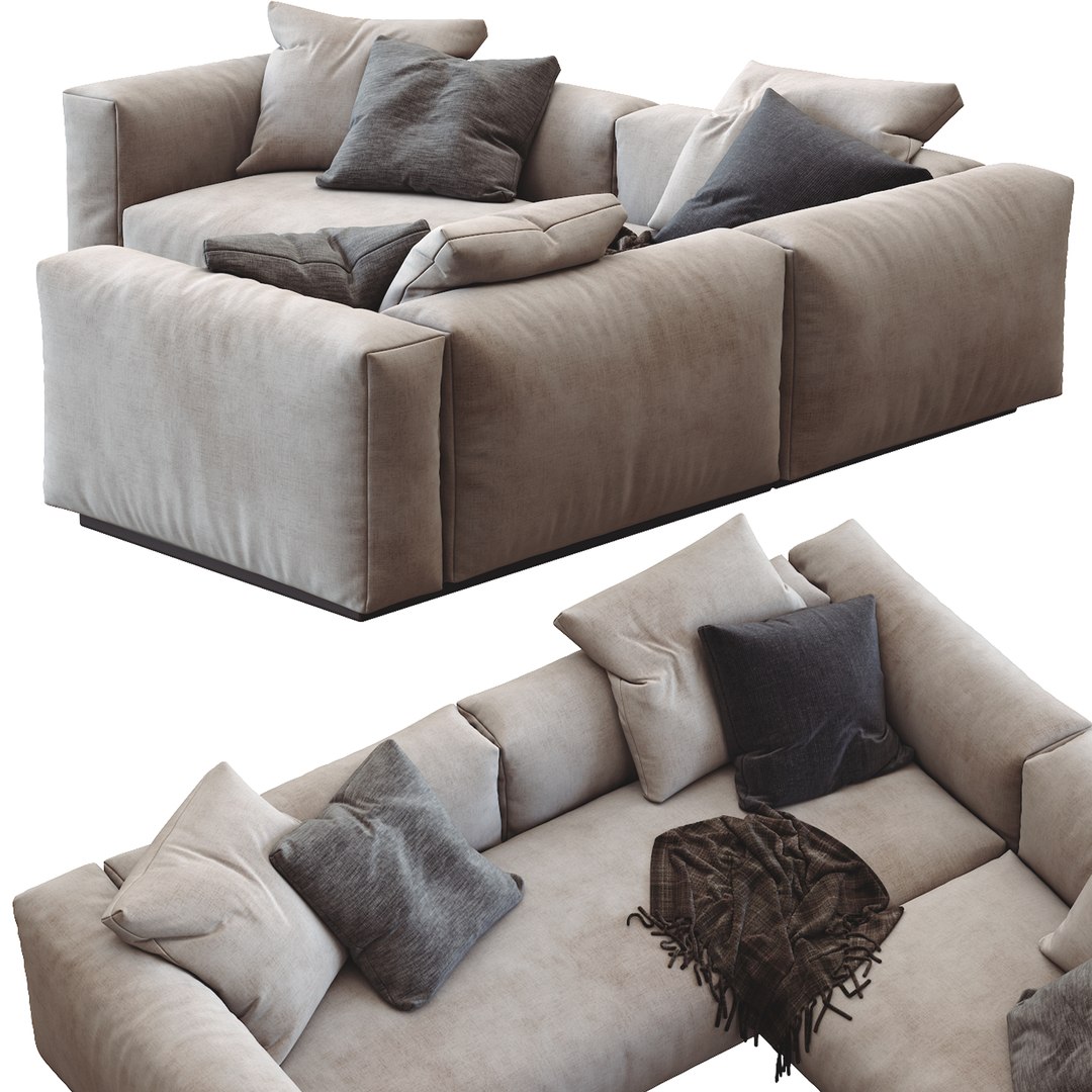 Flexform Sofa Lario 3D Model - TurboSquid 1568708