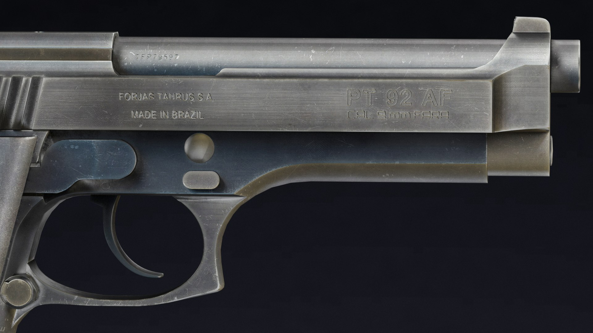 Taurus PT92 Low Poly Realistic V2 3D Model - TurboSquid 1902556