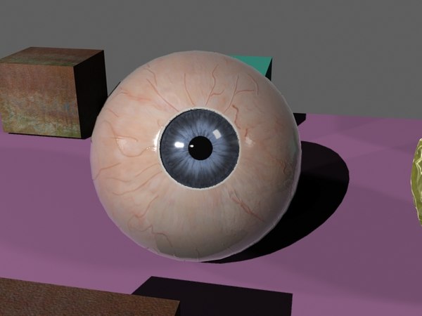 3d realistic human eye pupil