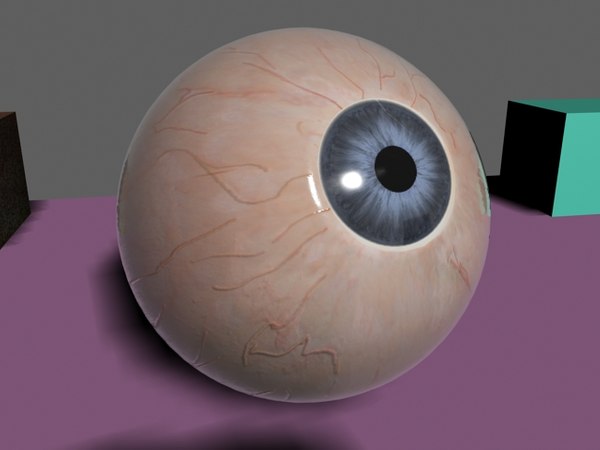 3d realistic human eye pupil