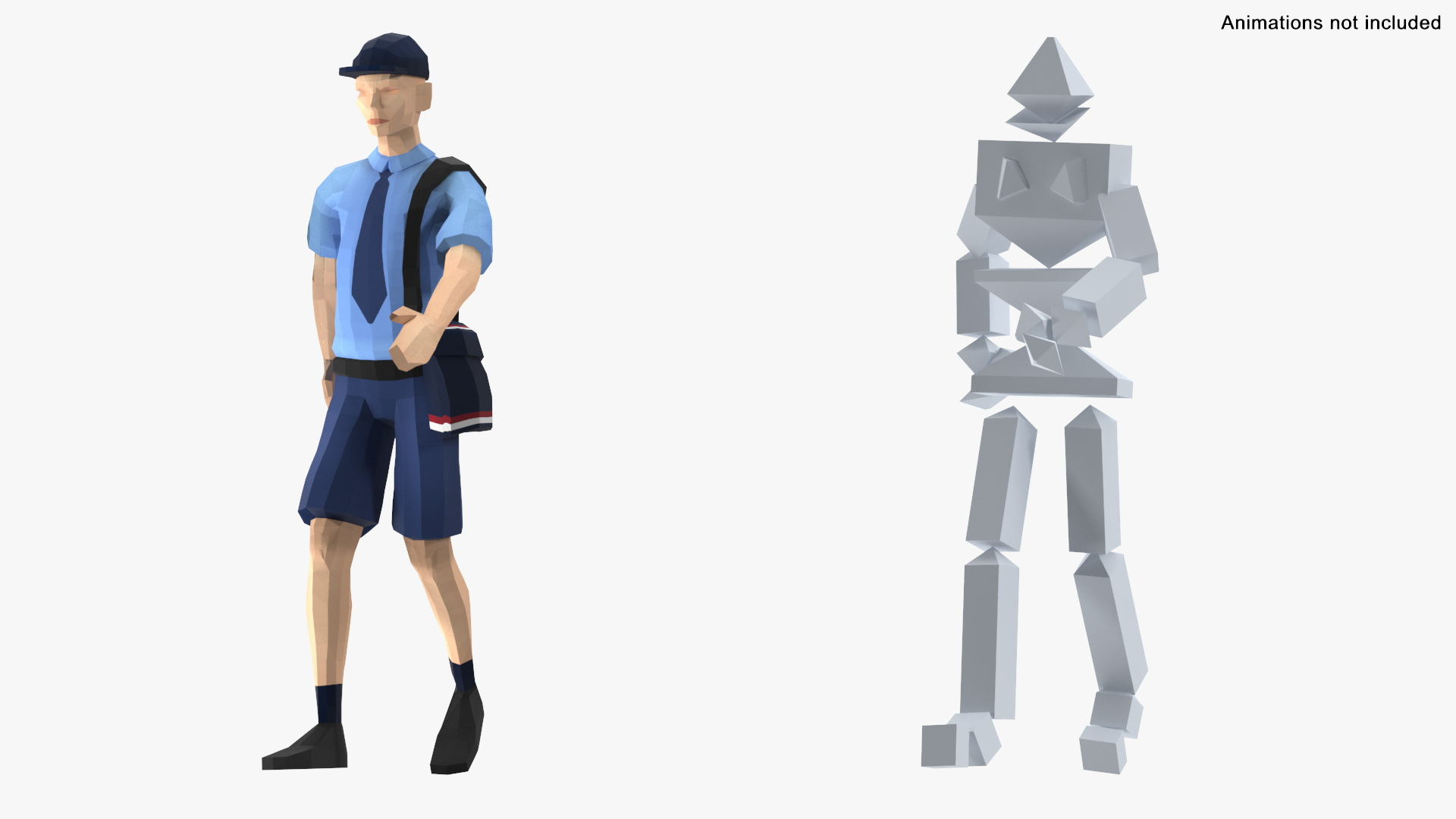 Postman Low Poly Rigged 3D - TurboSquid 2187139