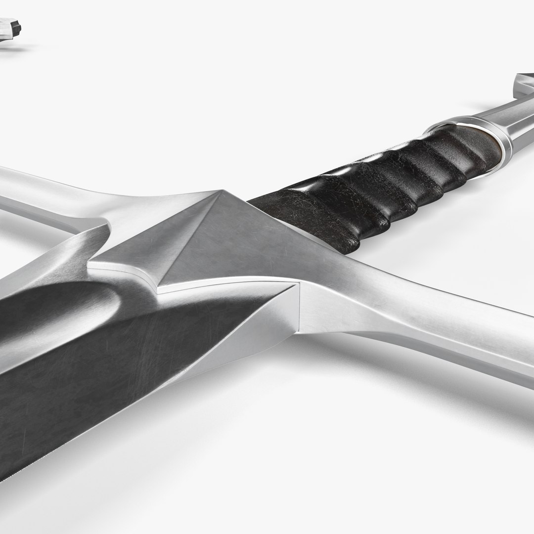 3D Model Two-handed Sword Plus Old Texture And Sheath - TurboSquid 2043045