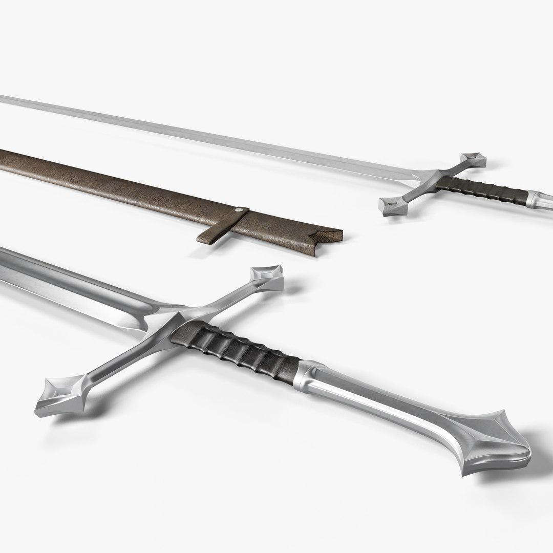 3D model Two-handed sword plus old texture and sheath - TurboSquid 2043045