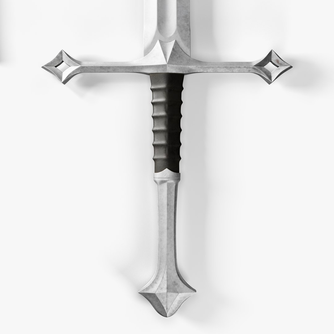 3D Model Two-handed Sword Plus Old Texture And Sheath - TurboSquid 2043045