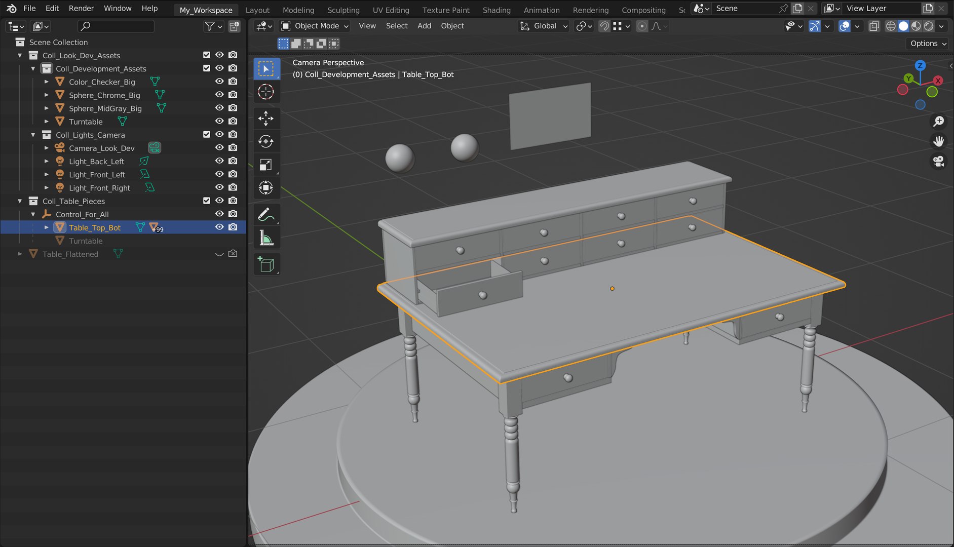 Rustic Atelier Table 3D Model - TurboSquid 2042118