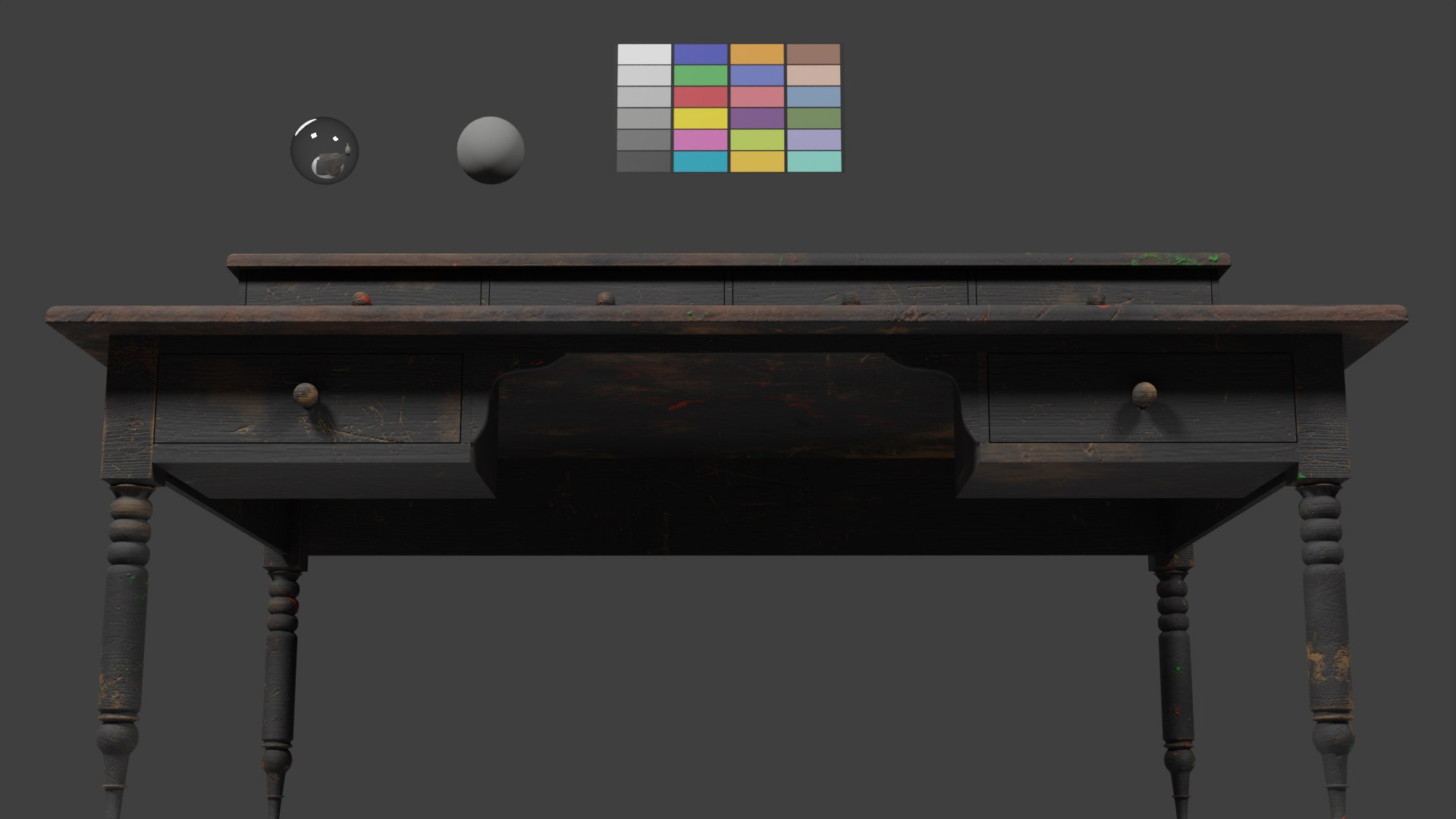 Rustic Atelier Table 3D Model - TurboSquid 2042118