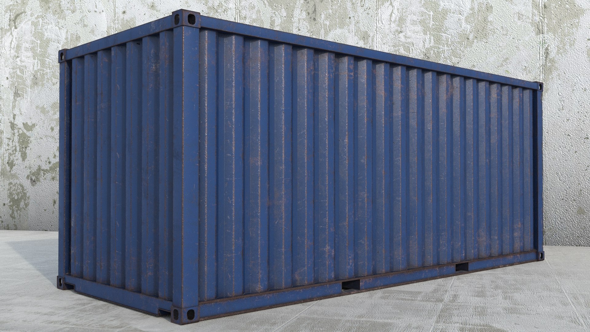 3D Cargo Container Blue HD - TurboSquid 1875881