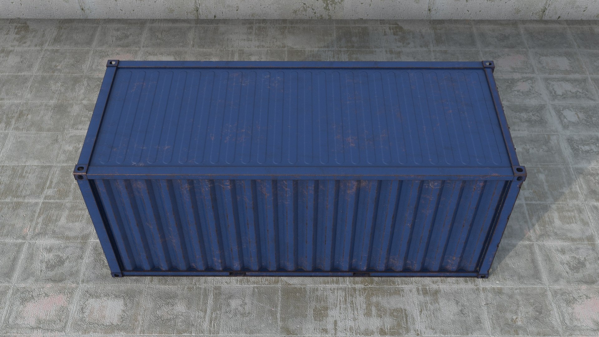 3D Cargo Container Blue HD - TurboSquid 1875881