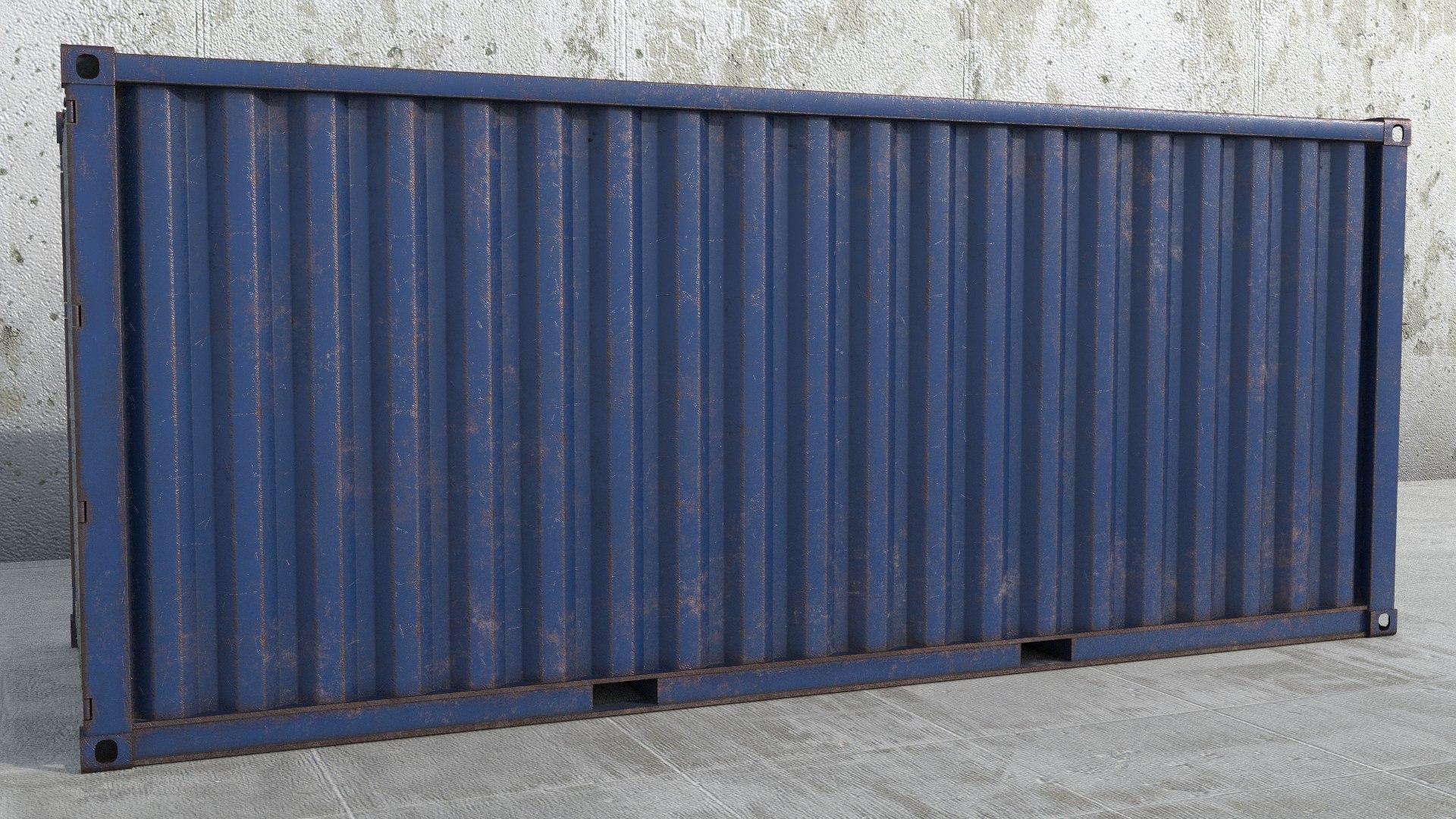 3D Cargo Container Blue HD - TurboSquid 1875881