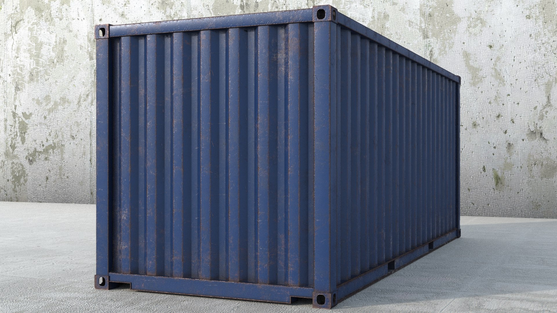 3D Cargo Container Blue HD - TurboSquid 1875881