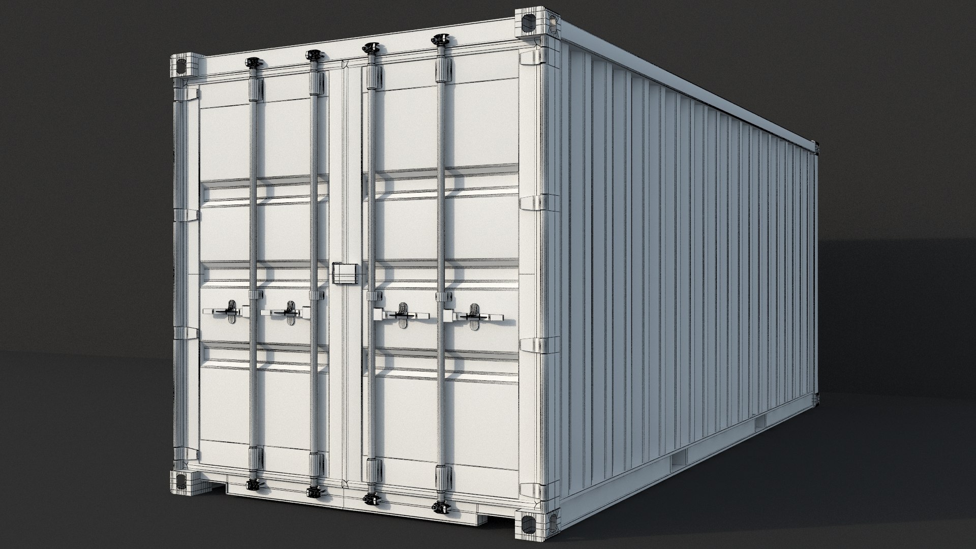 3D Cargo Container Blue HD - TurboSquid 1875881