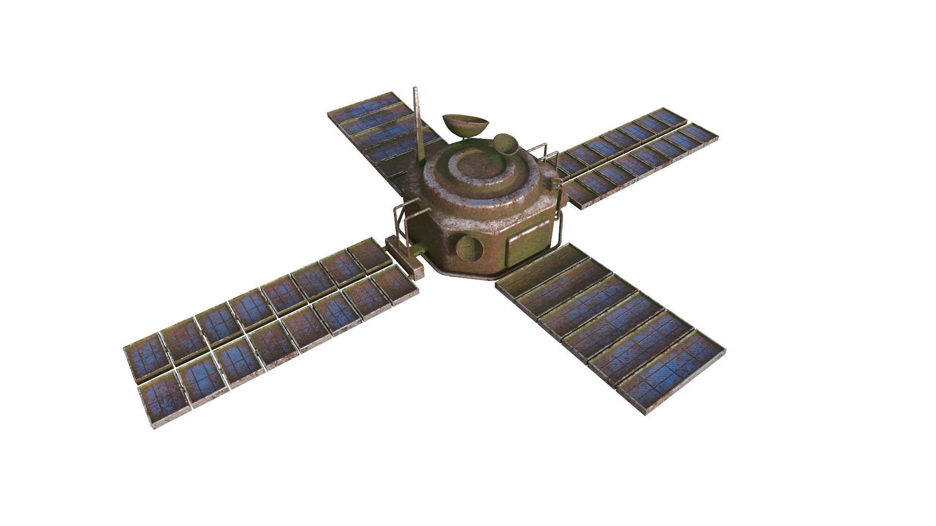 3D 10 Destroyed Satellite Collection - SciFi Space Design Model ...