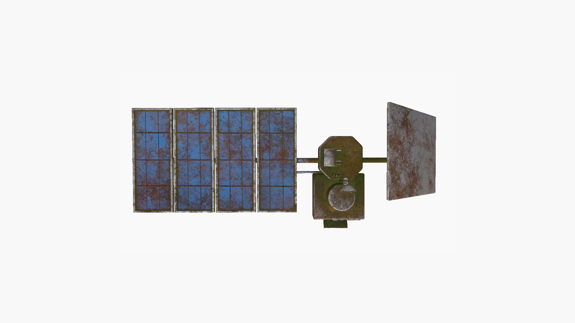 3D 10 Destroyed Satellite Collection - SciFi Space Design Model ...