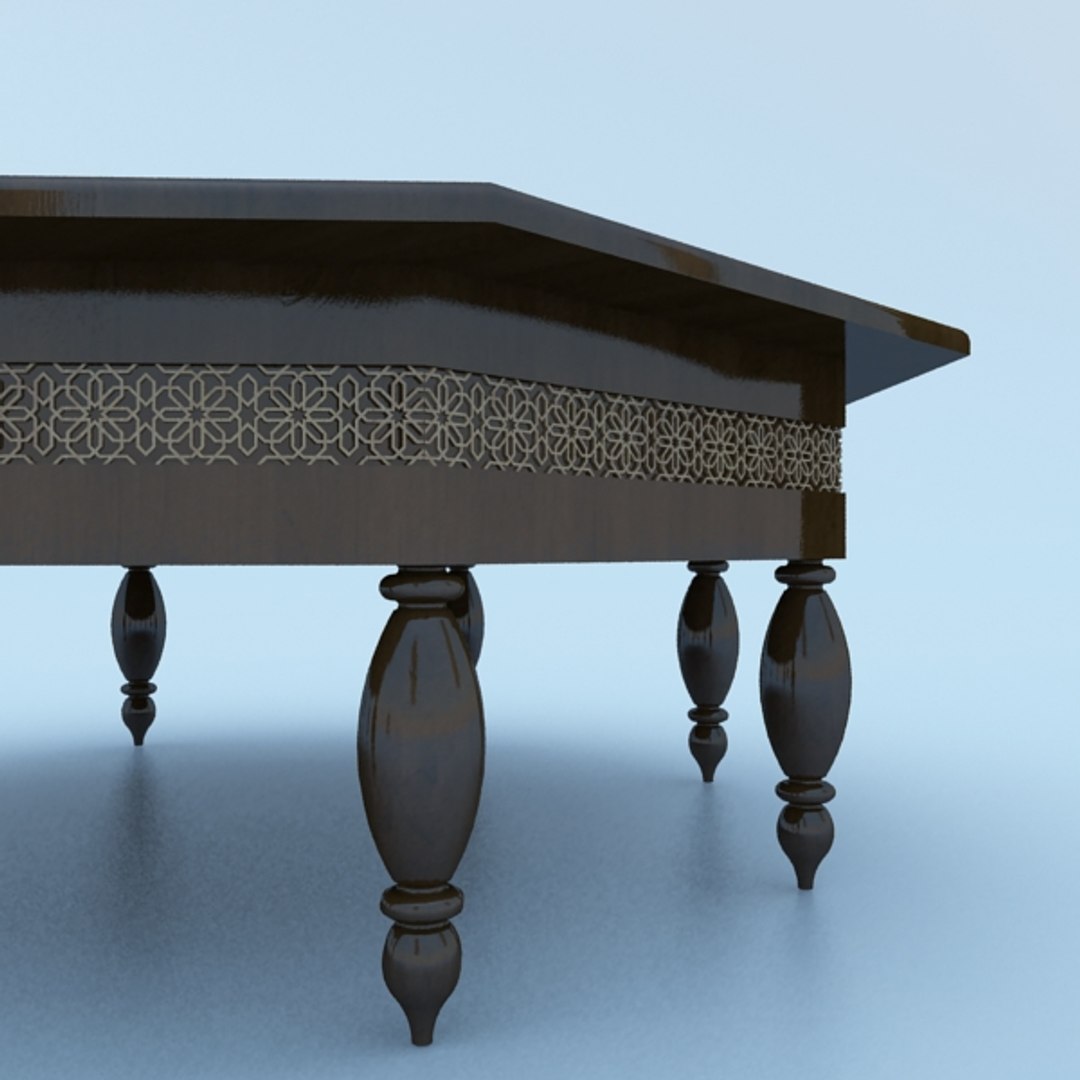Traditional table 3D - TurboSquid 1300139