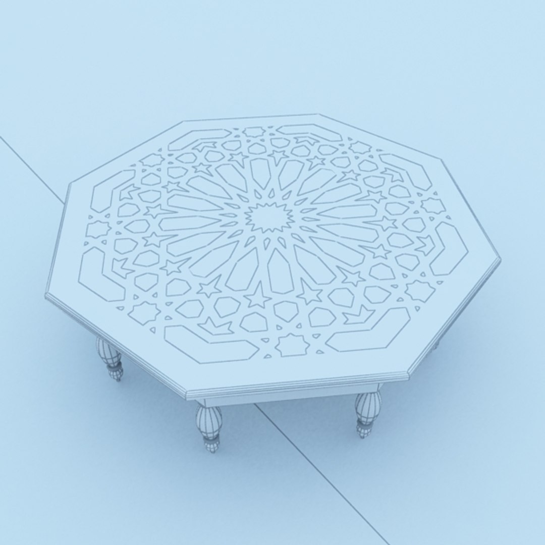 Traditional table 3D - TurboSquid 1300139
