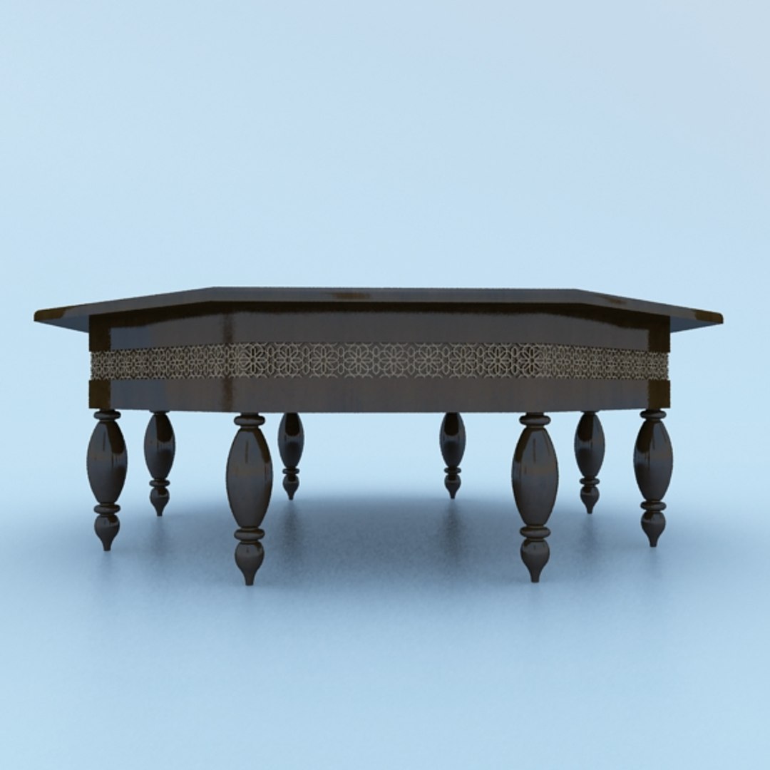 Traditional table 3D - TurboSquid 1300139