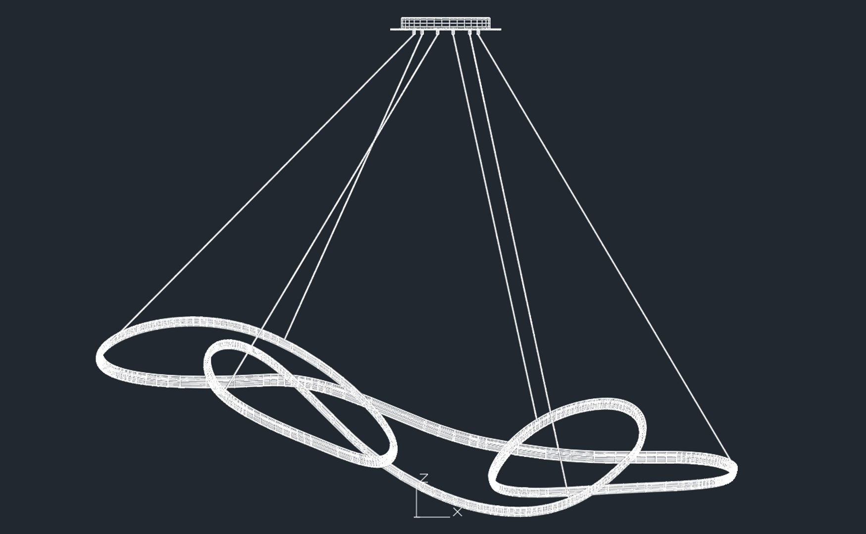 Heals Ribbon LED Pendant Lamp XL4 3D Model - TurboSquid 2072047