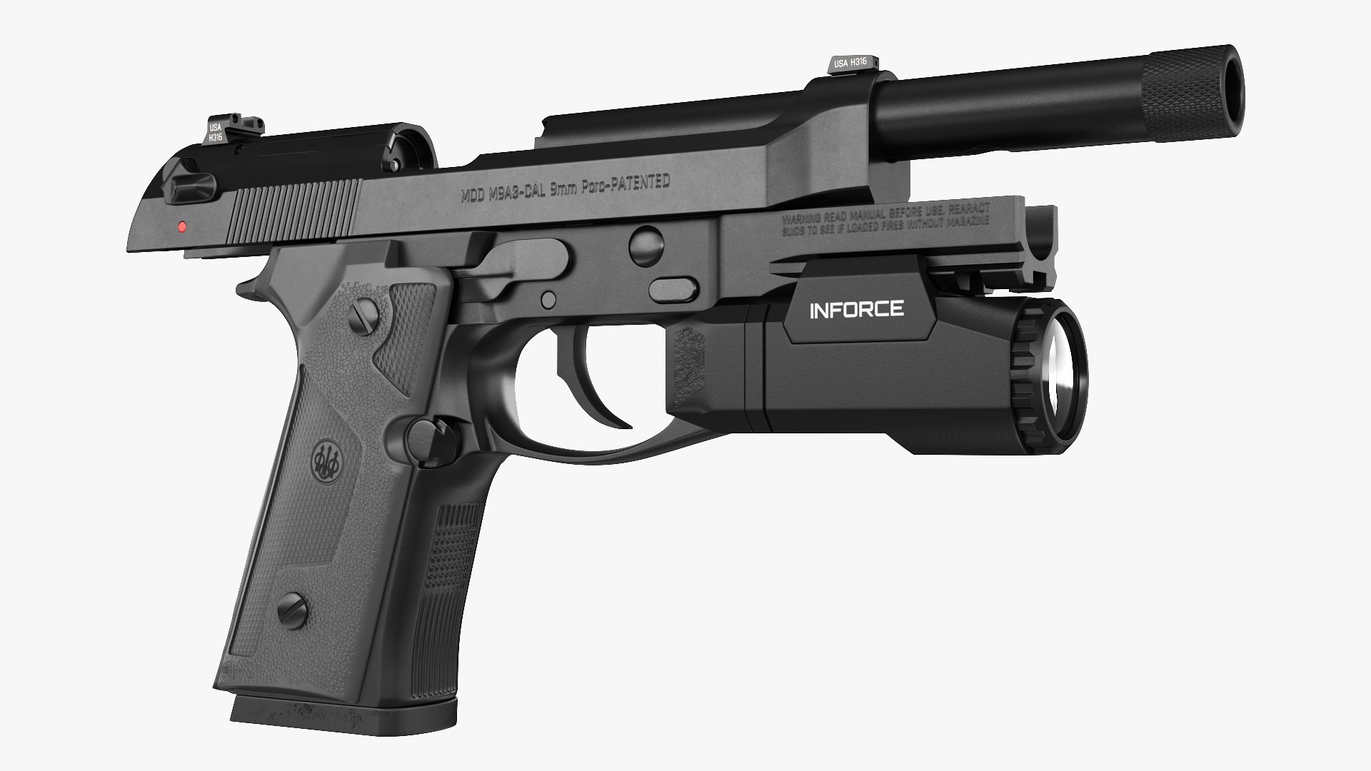 3D Beretta M9A3 Black - TurboSquid 1868830