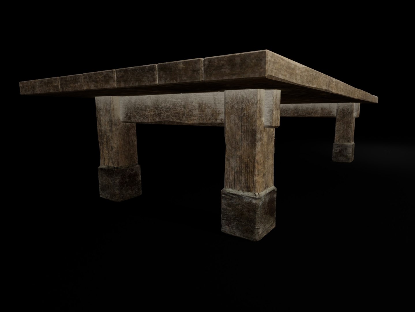 3D Medieval Rough Table Model - TurboSquid 1551559