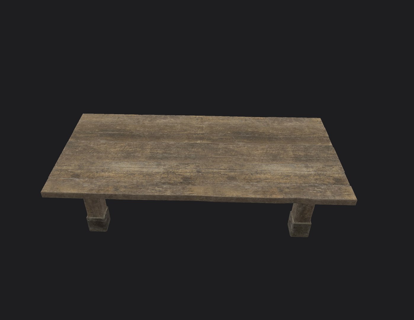 3D Medieval Rough Table Model - TurboSquid 1551559