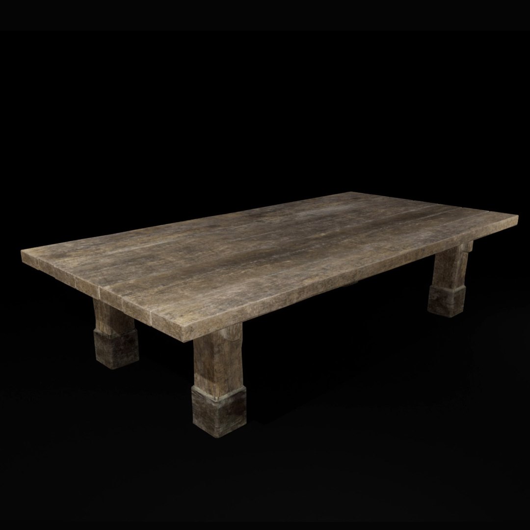 3D Medieval Rough Table Model - TurboSquid 1551559