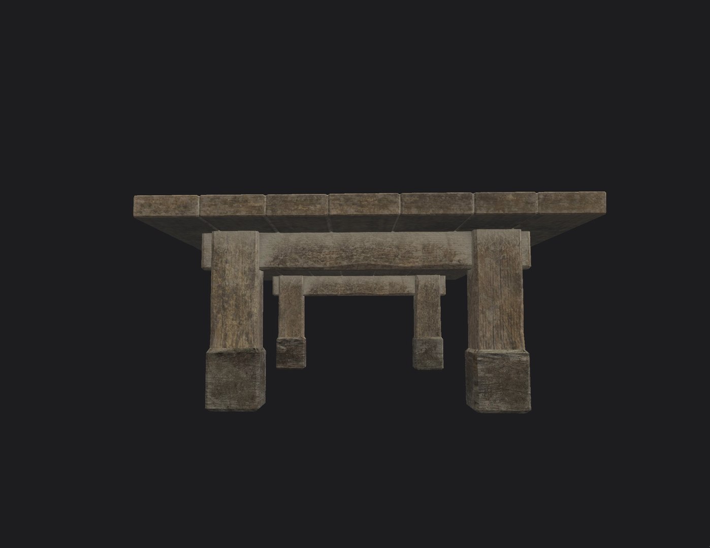 3D Medieval Rough Table Model - TurboSquid 1551559